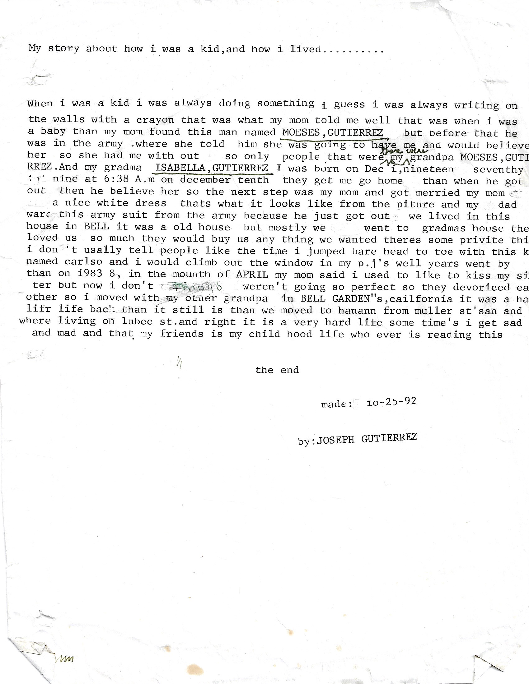 Weekly Feature #12, Stories From a Child’s Past: My Childhood Story ...